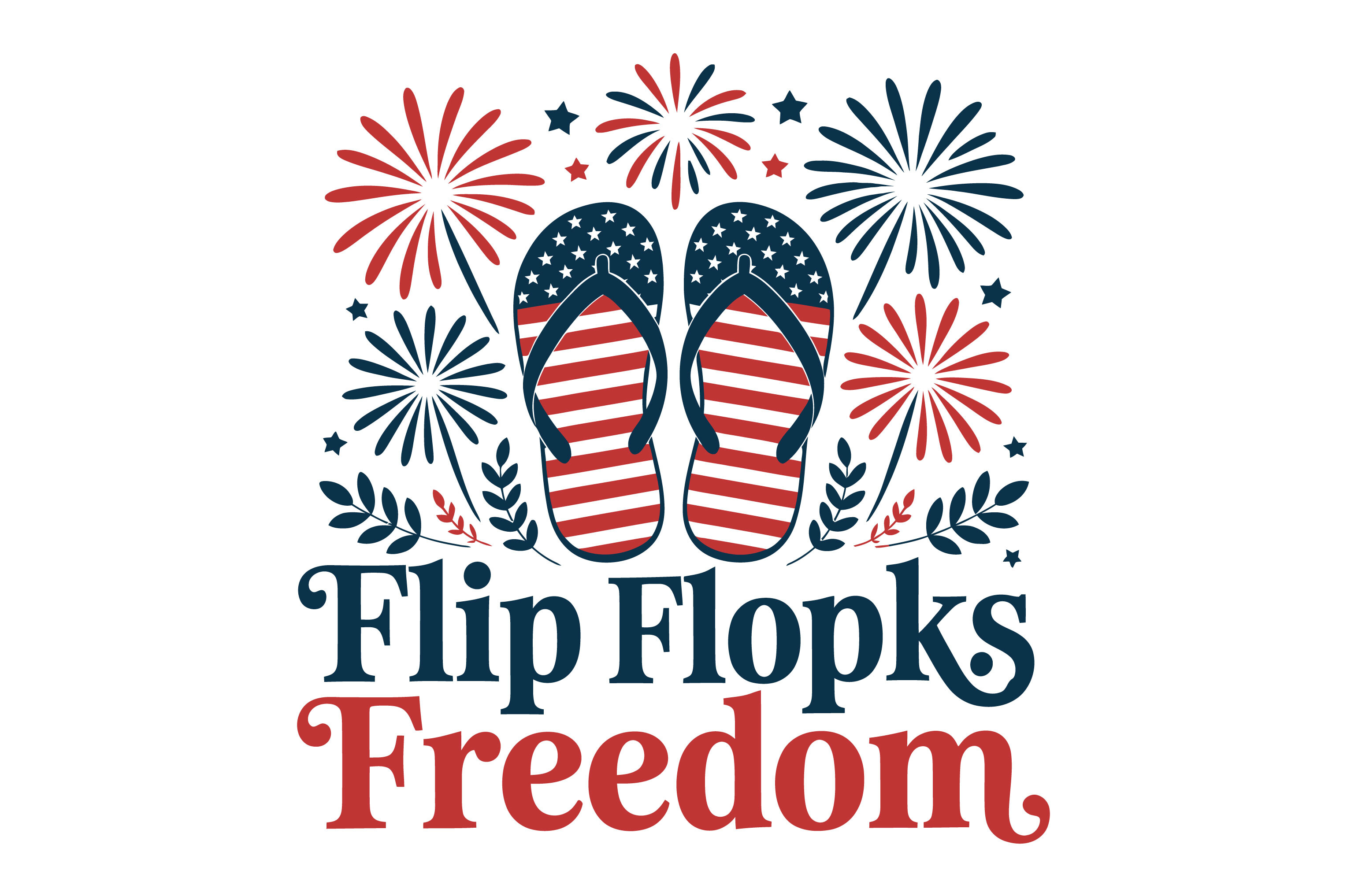 Flip Flops Freedom USA Graphic by Design Station · Creative Fabrica