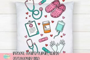 Medical Hearts Clipart, Nurse Stethoscope PNG Graphic by DigitalArtGood ...