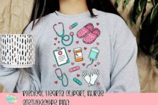Medical Hearts Clipart, Nurse Stethoscope PNG Graphic by DigitalArtGood ...
