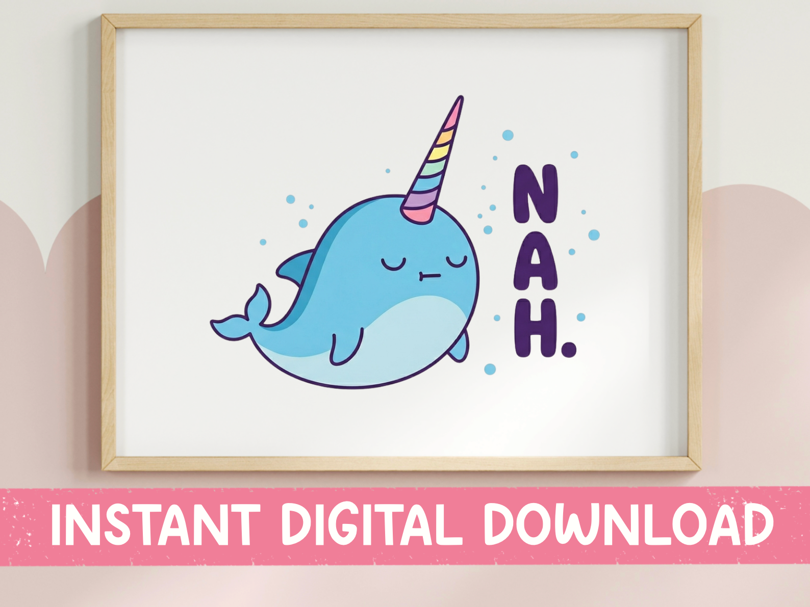Narwhal Nah SVG Graphic by October Second · Creative Fabrica