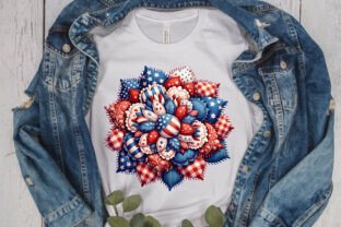 Patriotic Patchwork Flower PNG Graphic by tauhiddesignstore · Creative ...