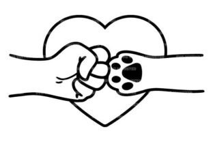 Paw Fist Bump Svg Graphic by svgvectormonster · Creative Fabrica