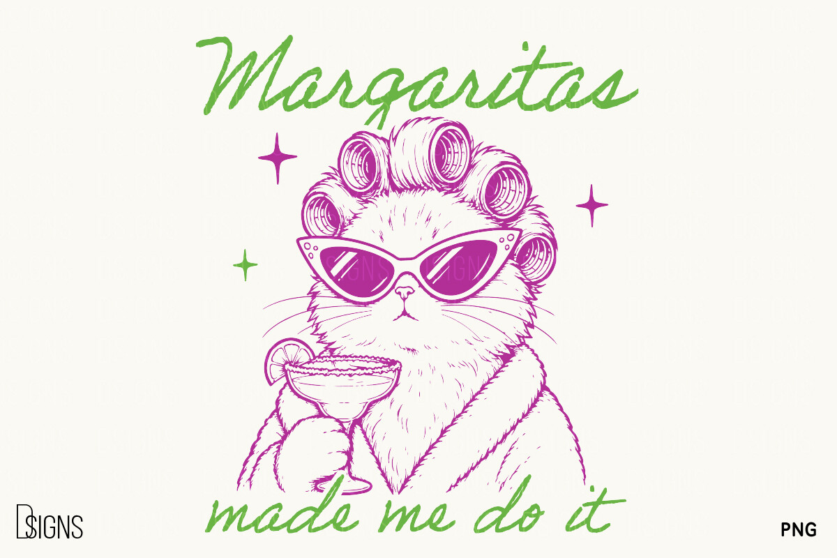 Sarcastic Summer Funny Cat Margaritas Graphic by DSIGNS · Creative Fabrica