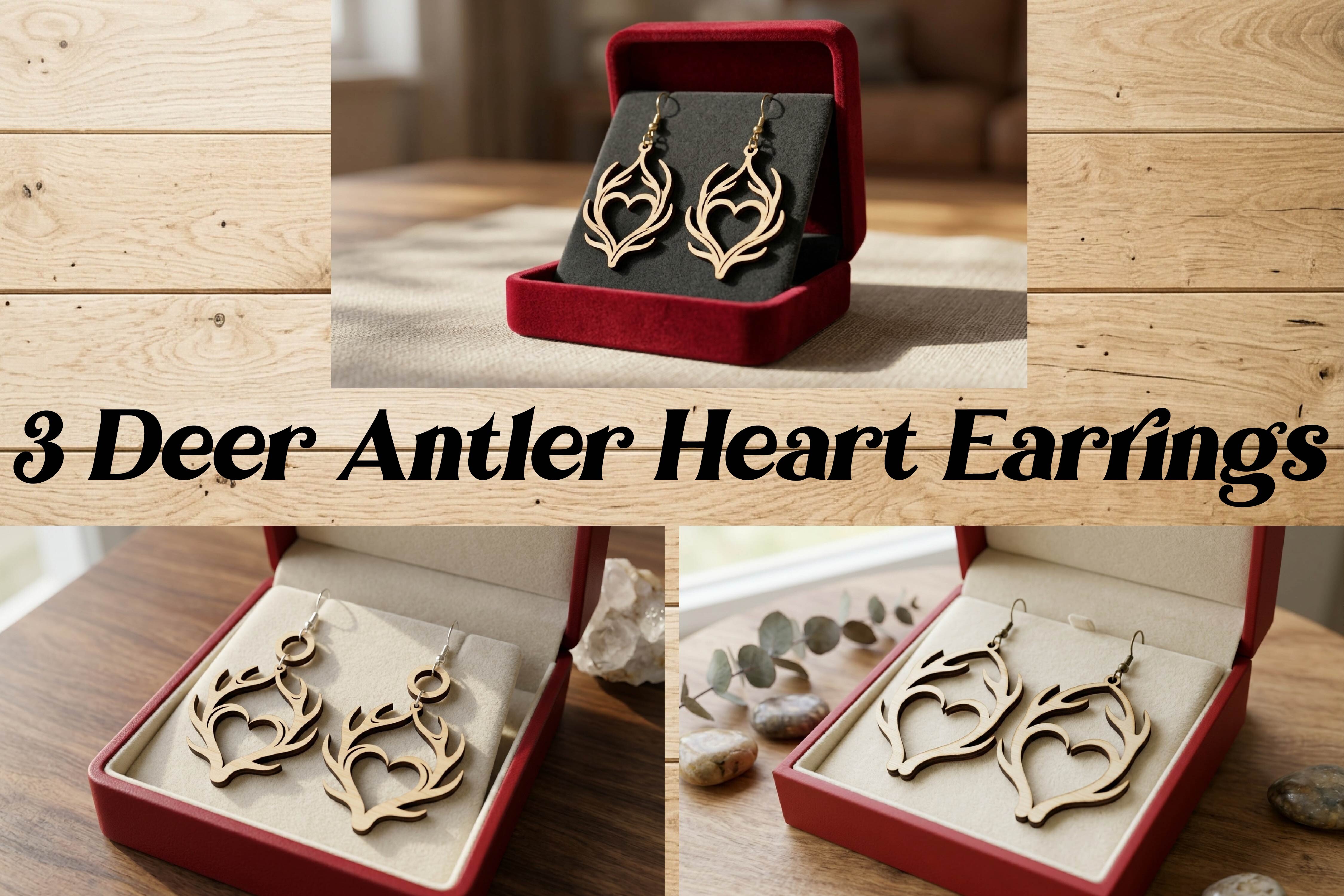 3 Elegant Fantasy Earrings Laser Cut Set · Creative Fabrica