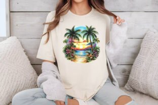 Aesthetic Sunset & Palm Tree Clipart Graphic by Magics · Creative Fabrica
