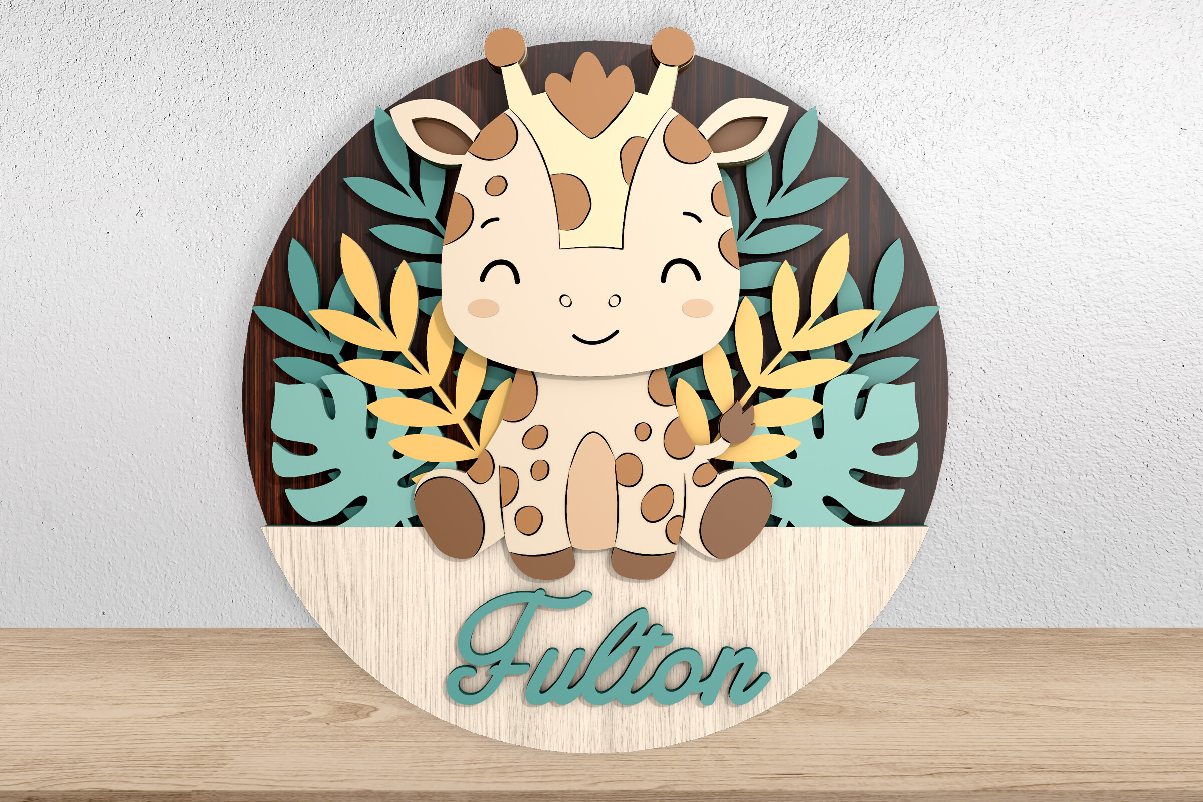 Cute Giraffe Name Sign File Graphic by cindyartistart · Creative Fabrica