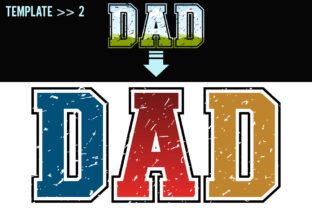 Distressed Dad Canva Frame Dad Varsity Graphic by 2B Designs · Creative ...
