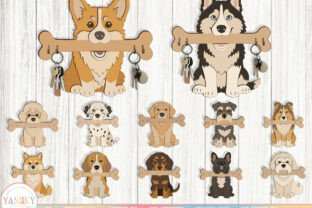 Dog Key Holder Laser Cut File SVG Bundle · Creative Fabrica