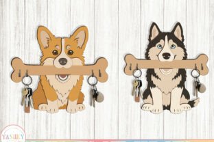 Dog Key Holder Laser Cut File SVG Bundle · Creative Fabrica