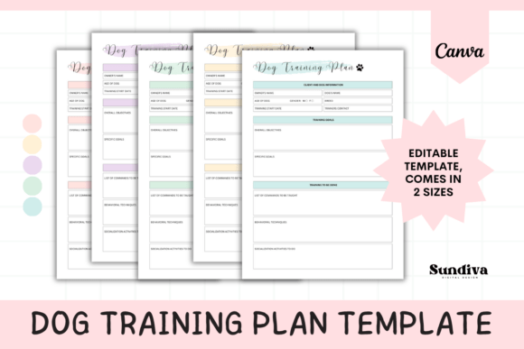 Dog Training Plan Template 2 Graphic by Sundiva Design · Creative Fabrica