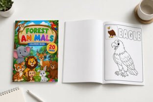 Forest Animals Coloring Book for Kids Graphic by gz_deco · Creative Fabrica