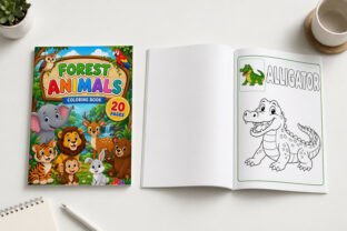 Forest Animals Coloring Book for Kids Graphic by gz_deco · Creative Fabrica
