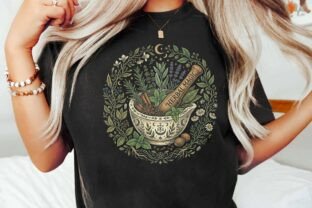 Herbal Magic Mortar Pestle Design Graphic by gregoraciiart · Creative ...