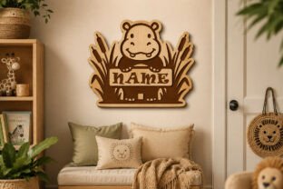Laser Cut Safari Nursery Name Signs · Creative Fabrica