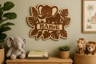 Laser Cut Safari Nursery Name Signs · Creative Fabrica