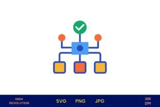 Network Nodes Linked to Central Graphic by designcrafts · Creative Fabrica