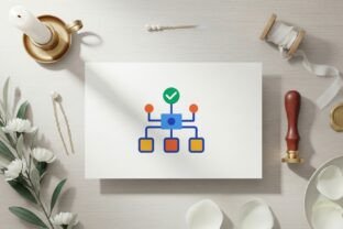 Network Nodes Linked to Central Graphic by designcrafts · Creative Fabrica