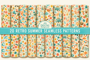 Retro Summer Seamless Pattern Graphic by Mockups Shop · Creative Fabrica