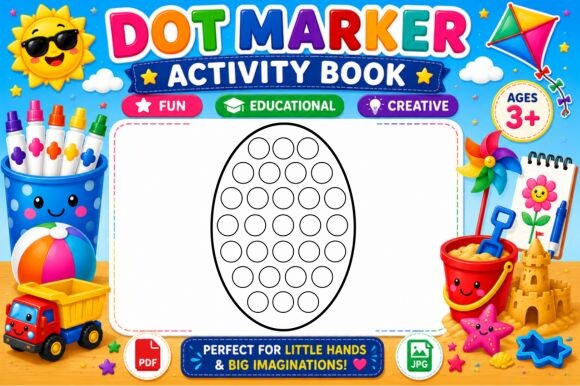 Summer Dot Marker Coloring Page Graphic by NovaForge Studio · Creative ...