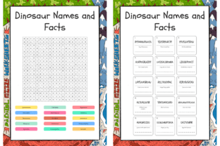 Types of Dinosaurs Word Search, Scramble Graphic by lapiiin art ...