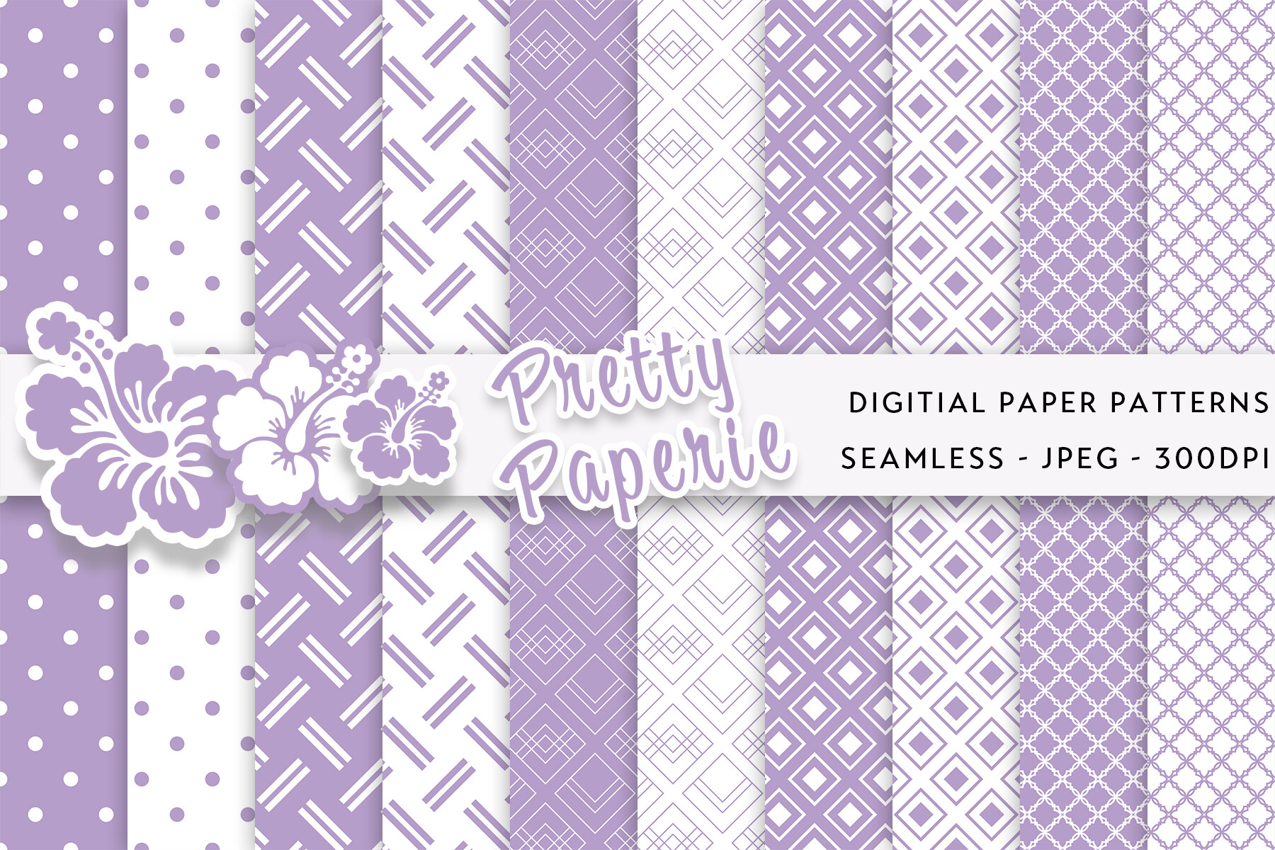 10 Digital Paper Backgrounds Gráfico por Pretty Paperie · Creative Fabrica