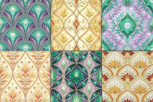 Art Deco Mandala Seamless Pattern Bundle Graphic by Vectornest12 ...