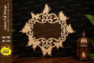 Butterfly Floral Frame Laser Cut Svg · Creative Fabrica