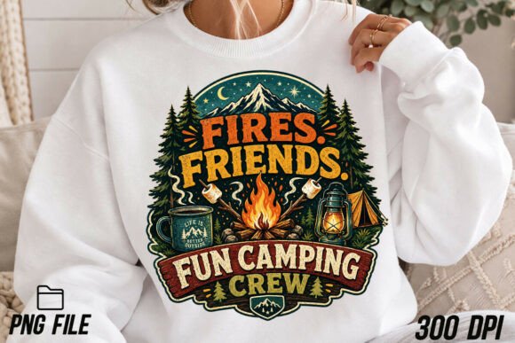 1 Camping Crew Png: Outdoor Adventure Sublimation Print Digital ...