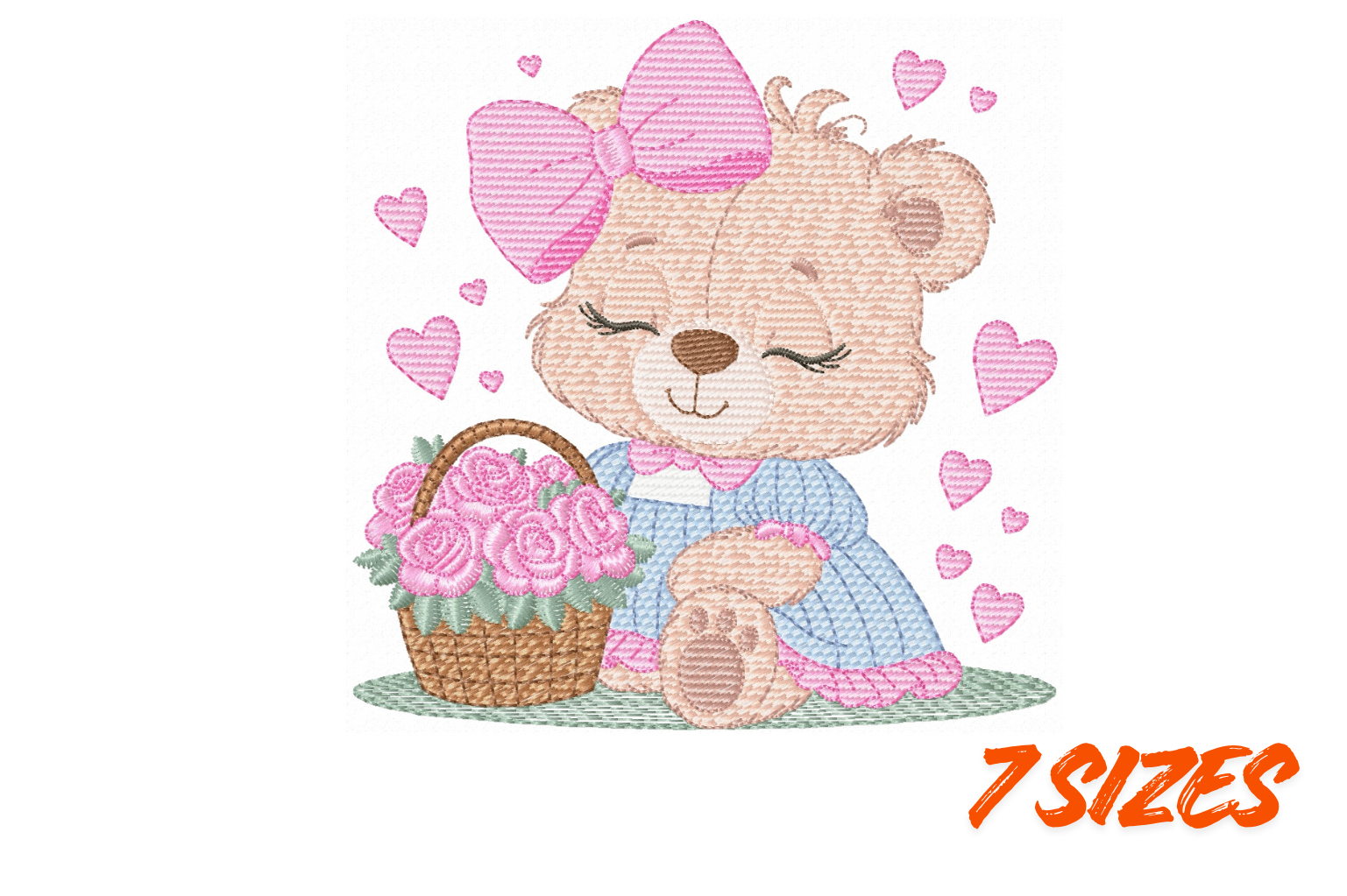 Cute Bear Embroidery Design · Creative Fabrica