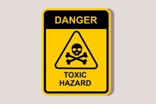 Danger Toxic Hazard Warning Sign Graphic by deevector · Creative Fabrica