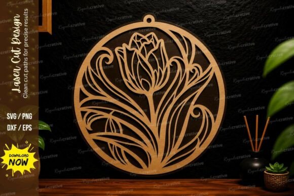 Abstract Sunburst Circle Laser Cut SVG · Creative Fabrica
