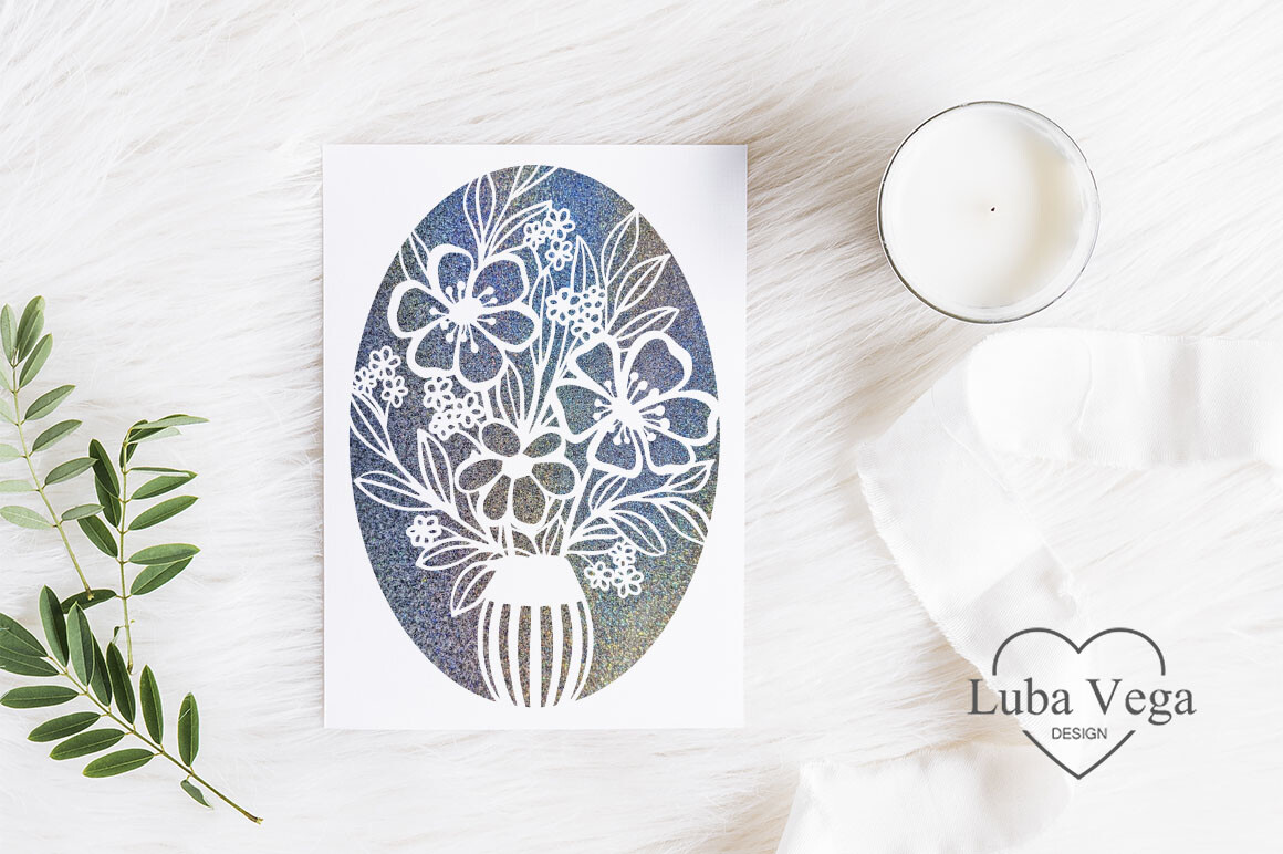 Flowers Cards for Silhouette Cricut SVG Graphic by Luba Love · Creative ...