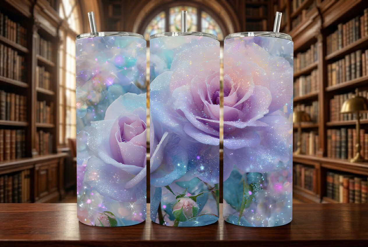 Glittery Pastel Purple Celestial Rose Graphic by KDP AMAZING · Creative ...