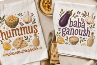 Hummus & Baba Ganoush Clipart Graphic by KB ClipArts · Creative Fabrica