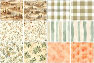 Mediterranean Watercolor Digital Pattern Graphic by sagorarts ...