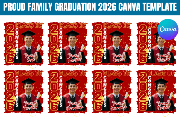 Proud Family Graduation 2026 Template Graphic by Gfx Shaown · Creative ...
