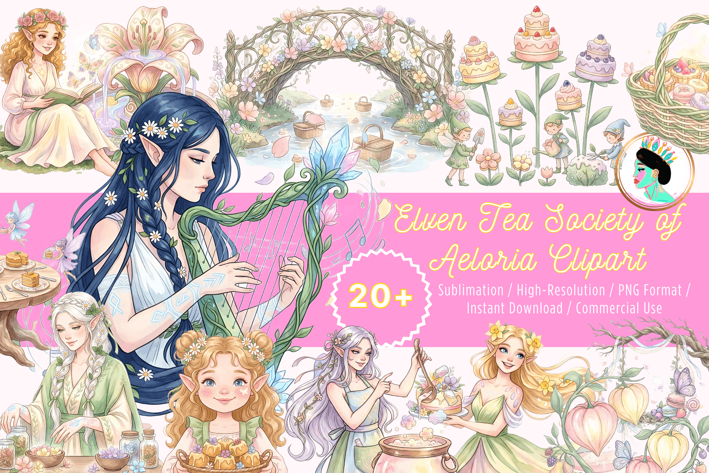 Spring Elf Clipart Bundle Graphic by Marrie Pauza · Creative Fabrica