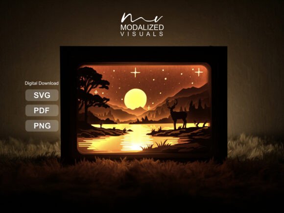 1338 Shadow Box Template Designs & Graphics