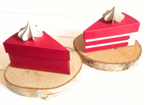 9 Slices - Cake Box Template & Meringue · Creative Fabrica