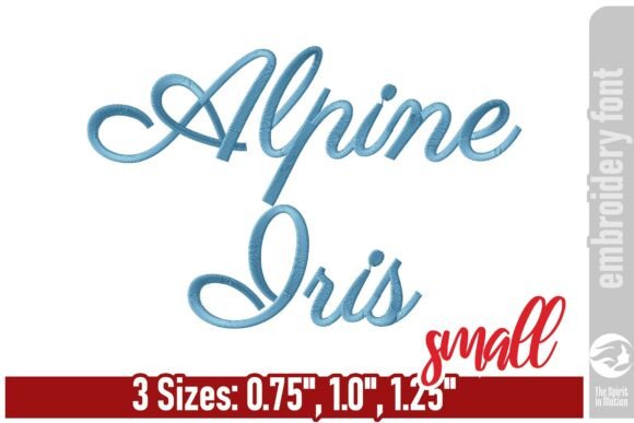 Alpine Iris Script Embroidery Font - S · Creative Fabrica