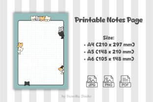 Cat Printable Notes Page Graphic by denalliecreative · Creative Fabrica