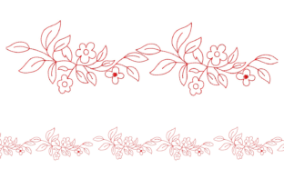 Floral Border Embroidery Design · Creative Fabrica