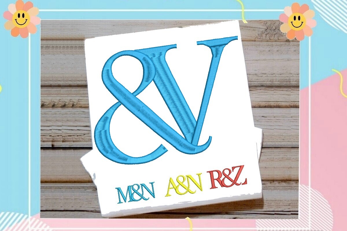 Interlocking Ampersand Letter V Monogram · Creative Fabrica