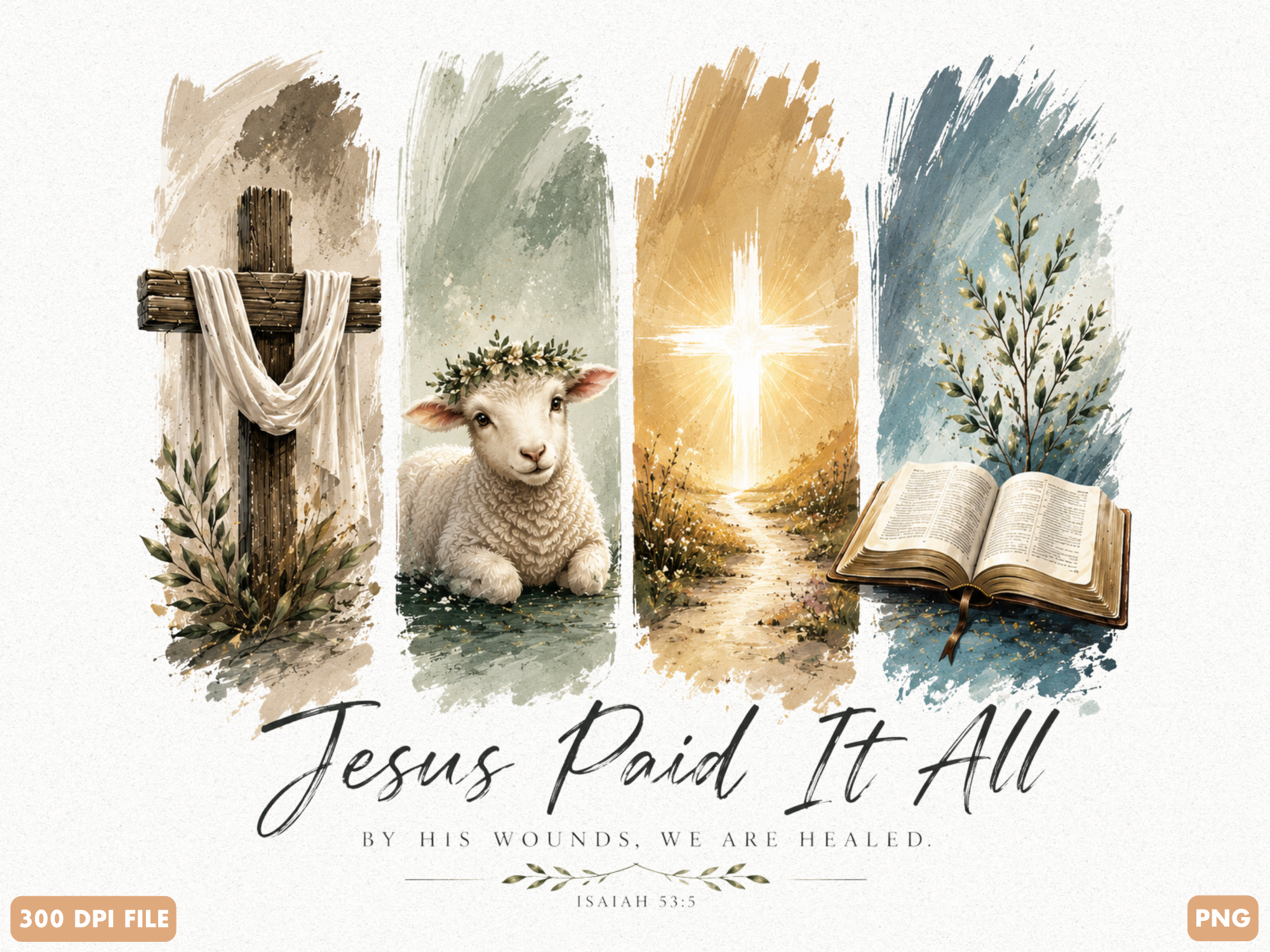 Jesus Paid It All Christian PNG Graphic by Craftcity · Creative Fabrica
