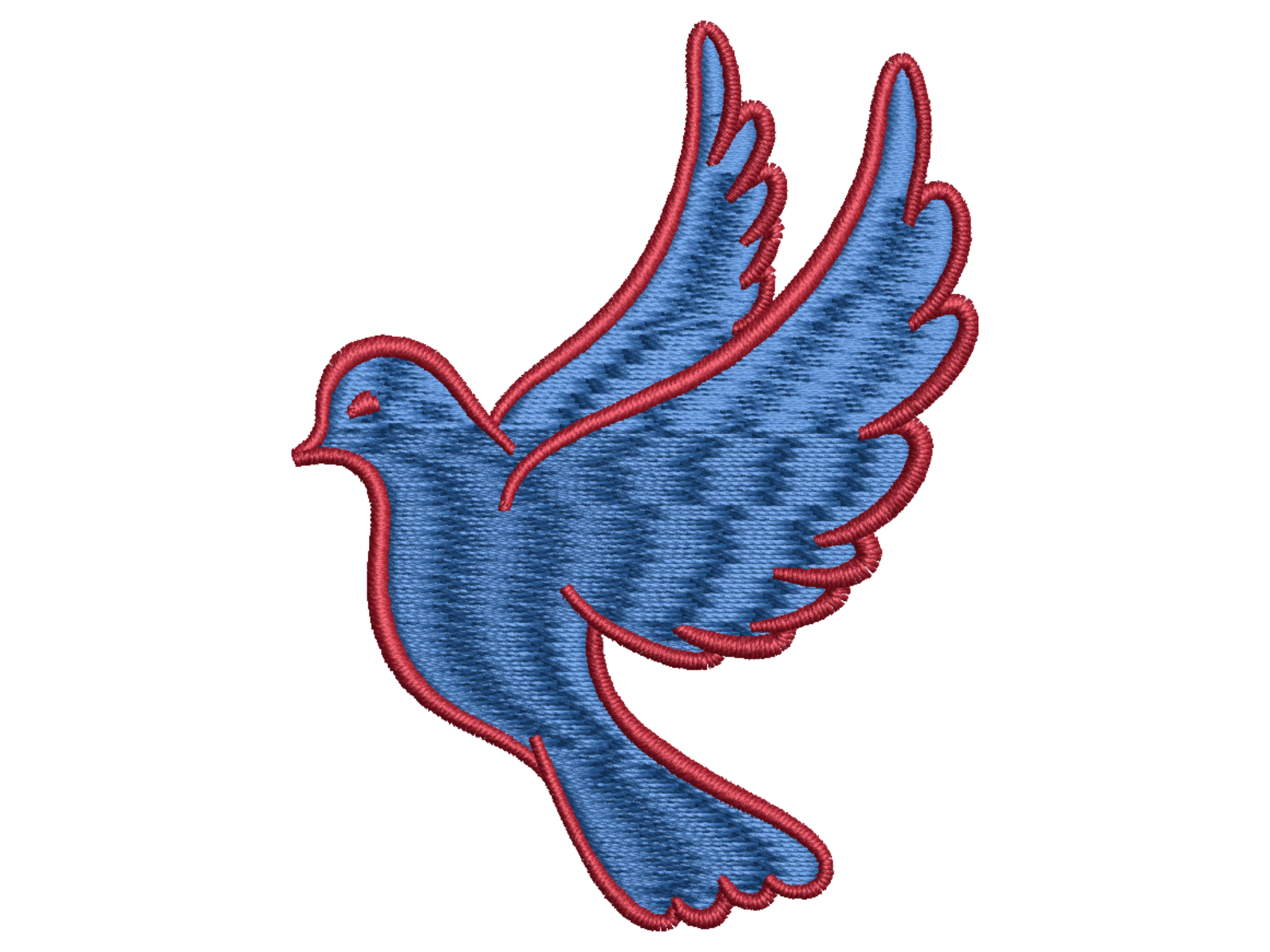 Minimal Flying Dove Embroidery · Creative Fabrica