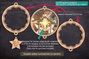 Nativity Christmas Frame Svg for Acrylic Graphic by Cornelia · Creative ...