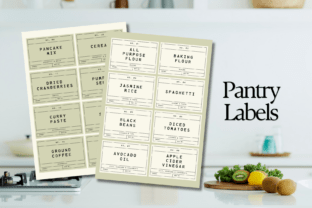 Pantry Labels Printable Kitchen Labels Illustration par Anny Sketches ...