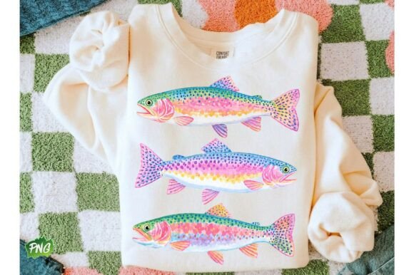 3 Preppy Coastal Fish Png Designs & Graphics