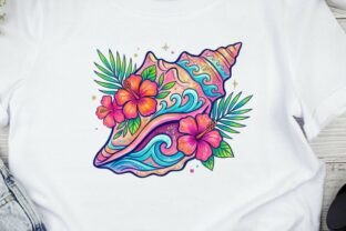Retro Tropical Conch Shell PNG Graphic by ArtbyCrystalJennings ...
