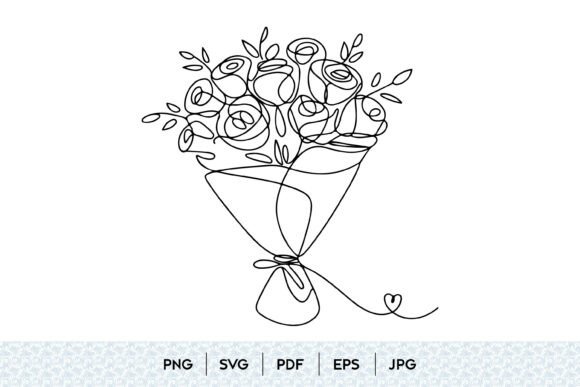 Rose Bouquet SVG Graphic by Team RAS · Creative Fabrica